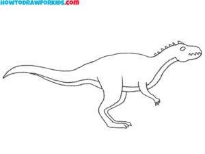 How to Draw an Allosaurus - Easy Drawing Tutorial For Kids