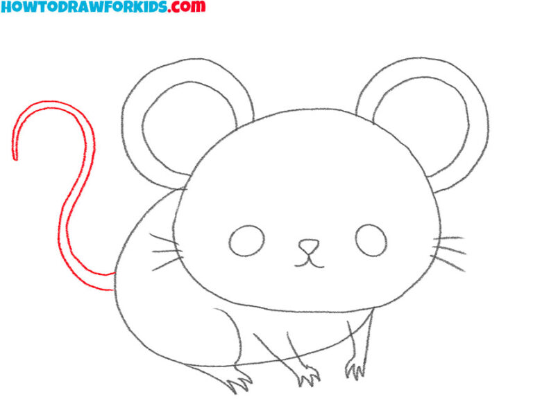 How to Draw a Cartoon Mouse - Easy Drawing Tutorial For Kids