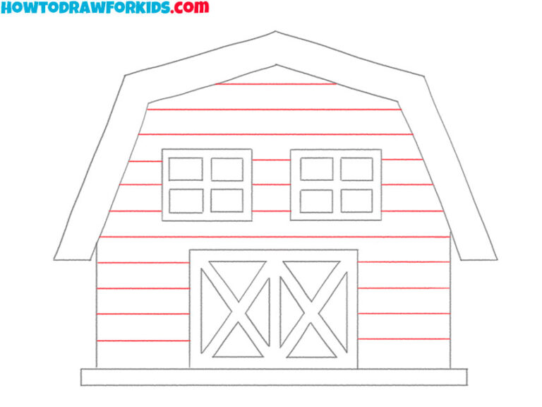 How to Draw a Farmhouse - Easy Drawing Tutorial For Kids
