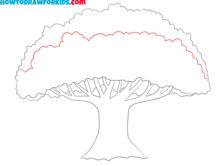 How to Draw a Big Tree - Easy Drawing Tutorial For Kids