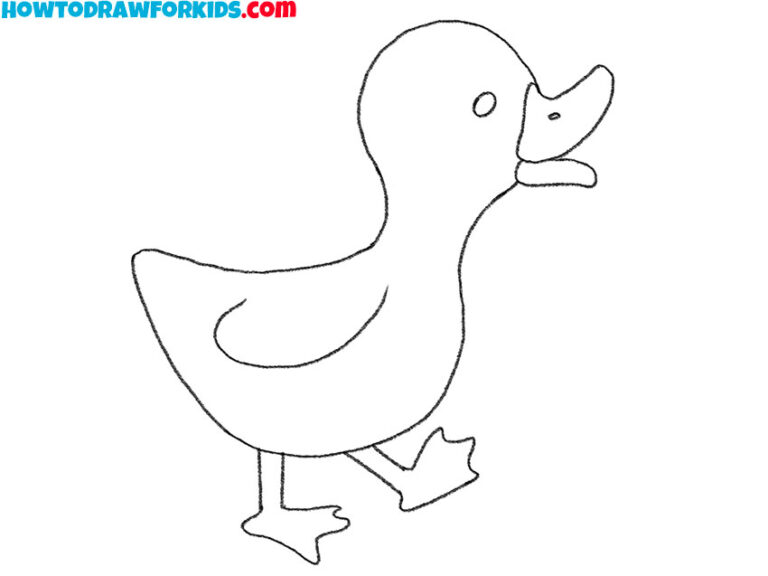 How to Draw a Cartoon Duck - Easy Drawing Tutorial For Kids