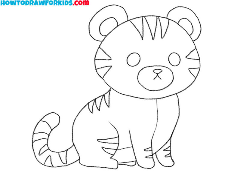 How to Draw a Cute Tiger - Easy Drawing Tutorial For Kids