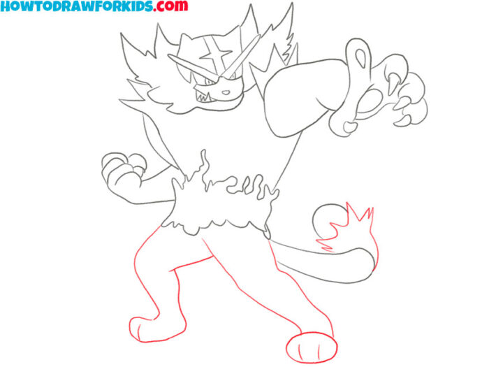 How to Draw Incineroar - Easy Drawing Tutorial For Kids