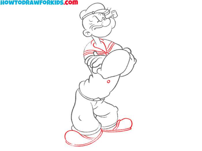 How to Draw Popeye - Easy Drawing Tutorial For Kids