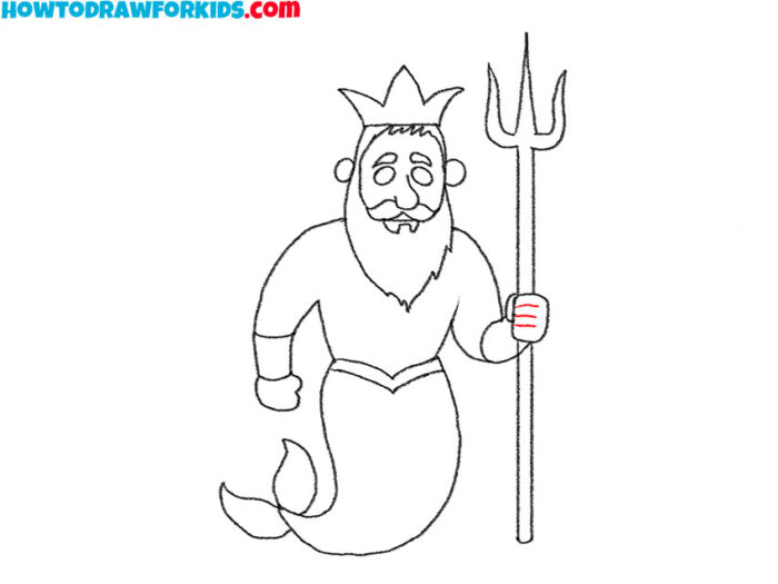 How to Draw Poseidon - Easy Drawing Tutorial For Kids