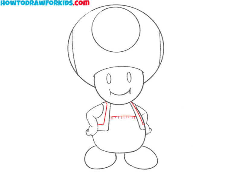 How to Draw Toad from Super Mario - Drawing Tutorial For Kids
