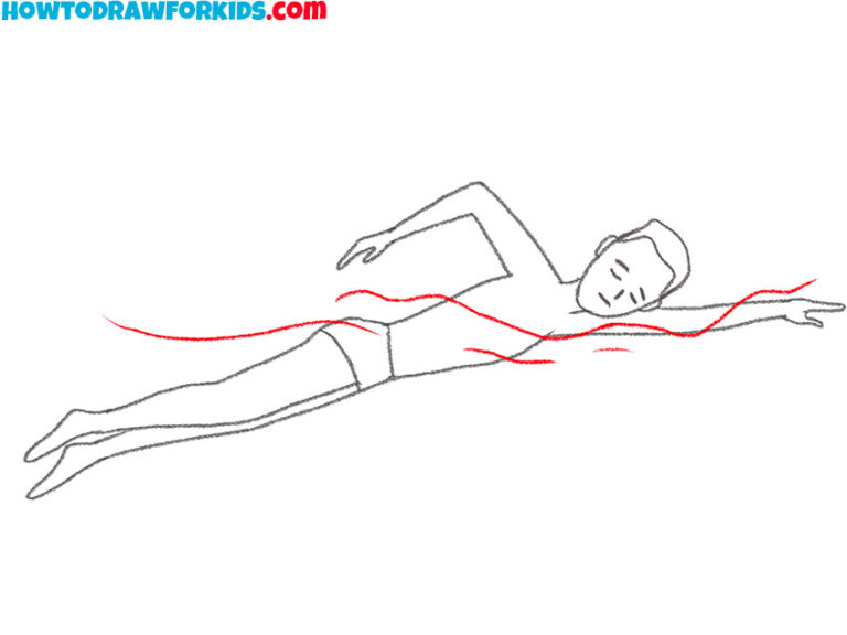 How to Draw a Swimming Person - Easy Drawing Tutorial For Kids