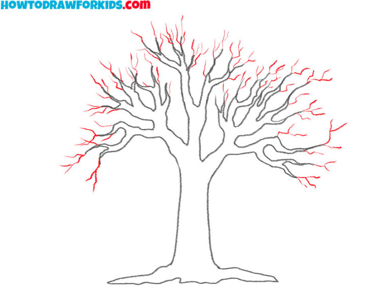 How to Draw a Winter Tree - Easy Drawing Tutorial For Kids