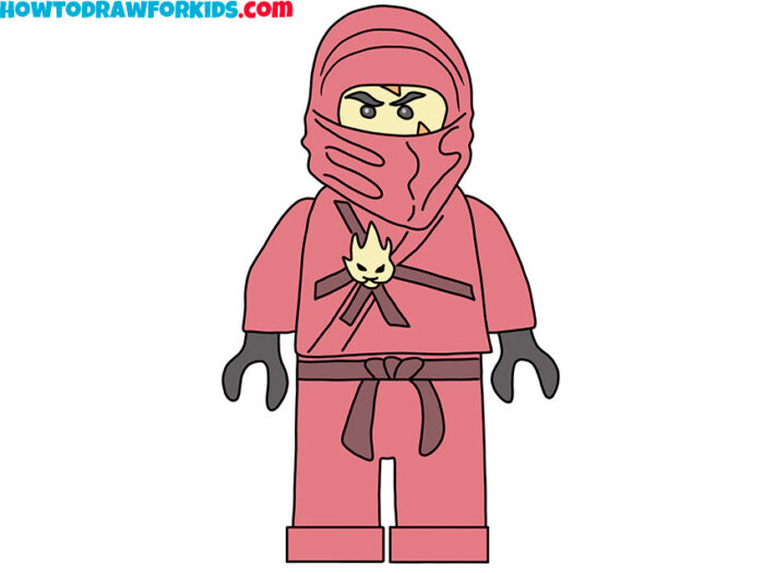 How to Draw Kai from Ninjago - Easy Drawing Tutorial For Kids