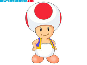 How to Draw Toad from Super Mario - Drawing Tutorial For Kids