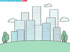 How to Draw a Town - Easy Drawing Tutorial For Kids