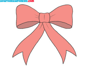 How to Draw a Christmas Bow - Easy Drawing Tutorial For Kids