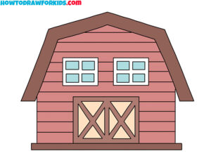 How to Draw a Farmhouse - Easy Drawing Tutorial For Kids