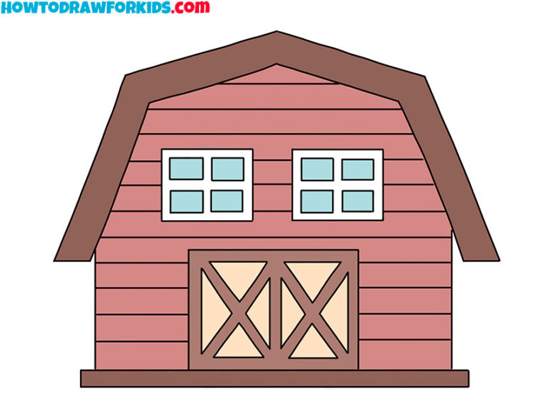 How to Draw a Farmhouse - Easy Drawing Tutorial For Kids