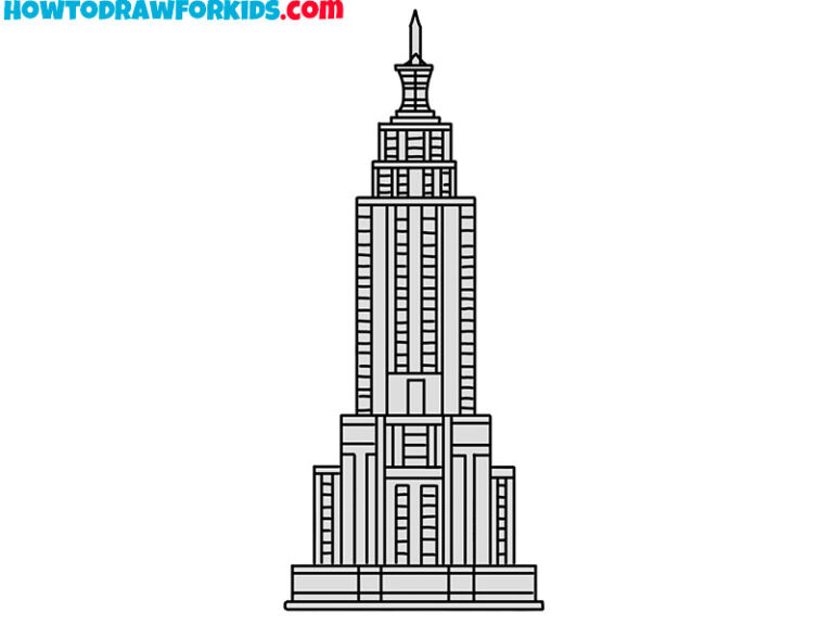How to Draw the Empire State Building - Drawing Tutorial For Kids