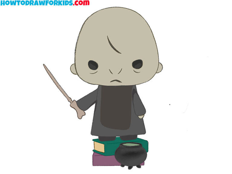 How to Draw Voldemort - Easy Drawing Tutorial For Kids