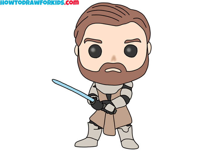 How to Draw Obi-Wan Kenobi - Easy Drawing Tutorial For Kids