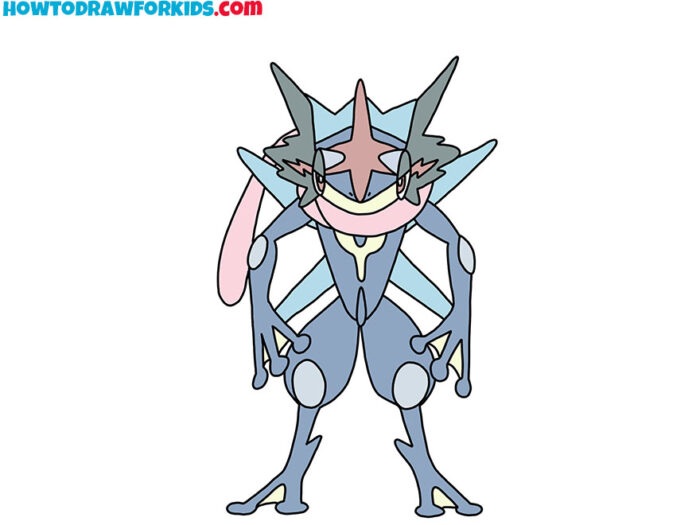 How to Draw Ash Greninja - Easy Drawing Tutorial For Kids
