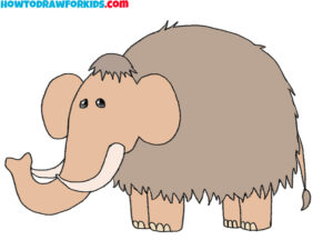 How to Draw a Mammoth - Easy Drawing Tutorial For Kids