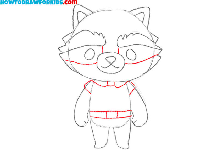 How to Draw Rocket Raccoon - Easy Drawing Tutorial For Kids