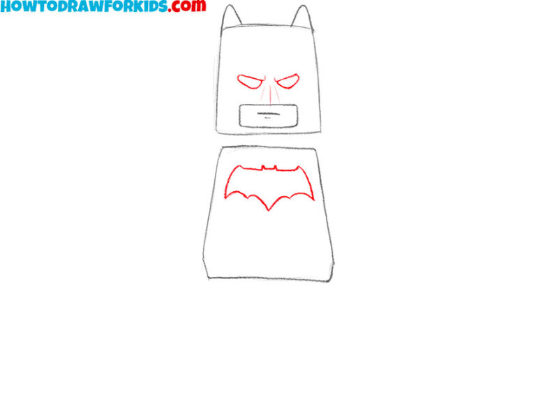 How to Draw Lego Batman - Easy Drawing Tutorial For Kids