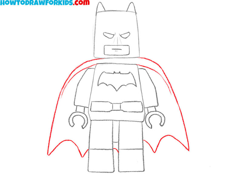 How to Draw Lego Batman - Easy Drawing Tutorial For Kids