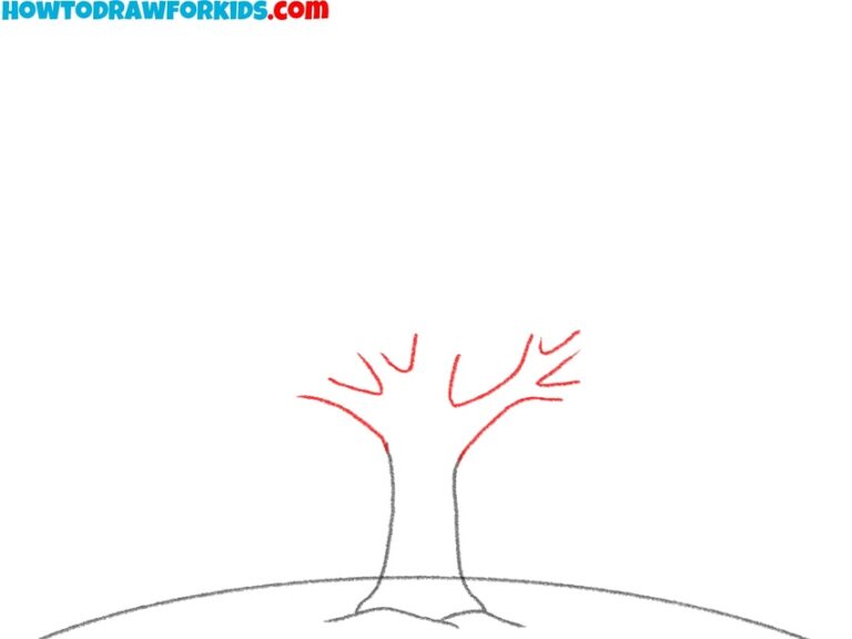 How to Draw a Winter Tree - Easy Drawing Tutorial For Kids