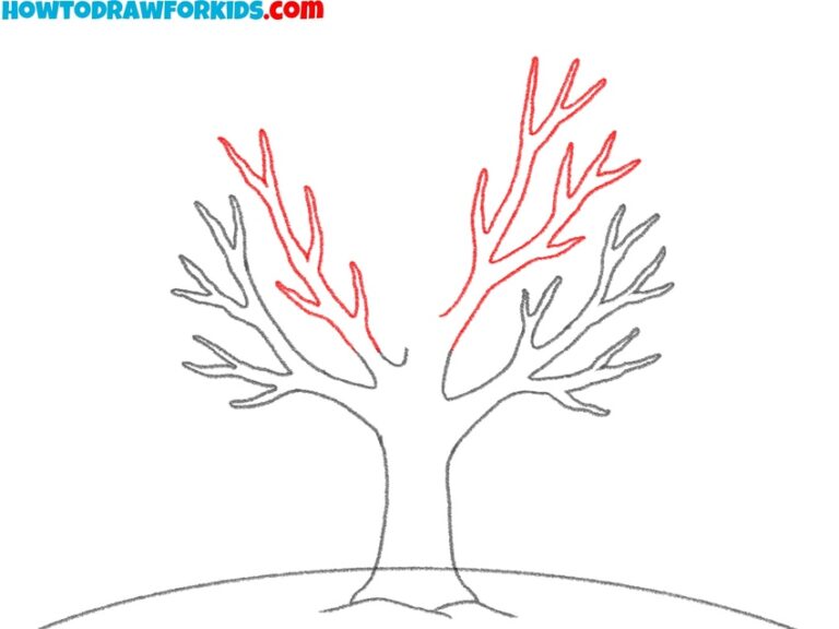 How to Draw a Winter Tree - Easy Drawing Tutorial For Kids