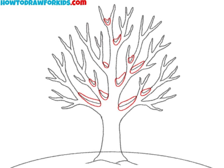 How to Draw a Winter Tree - Easy Drawing Tutorial For Kids