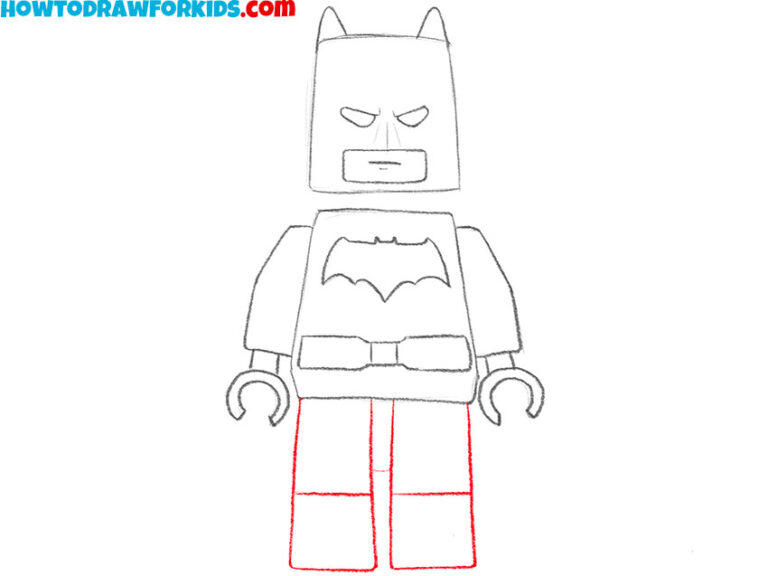 How to Draw Lego Batman - Easy Drawing Tutorial For Kids