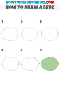 How to Draw a Lime - Easy Drawing Tutorial For Kids
