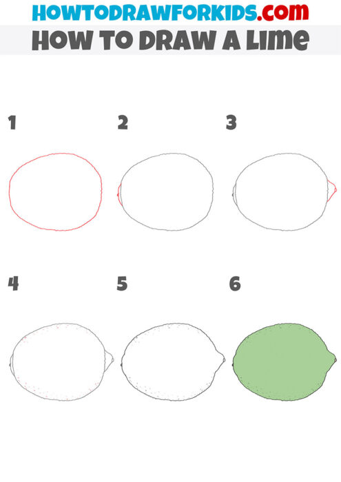 How to Draw a Lime - Easy Drawing Tutorial For Kids