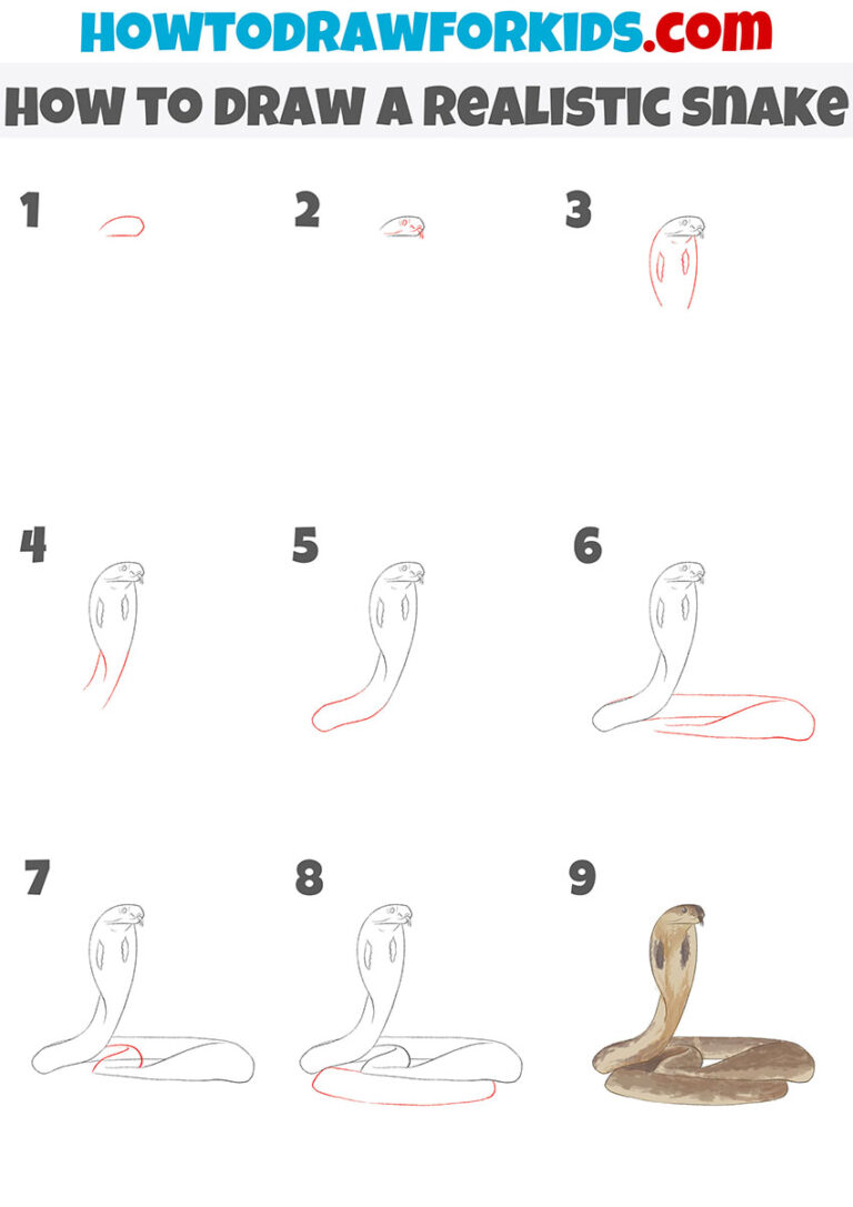 How to Draw a Snake - Easy Drawing Tutorial For Kids