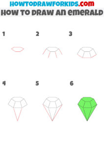 How to Draw an Emerald - Easy Drawing Tutorial For Kids