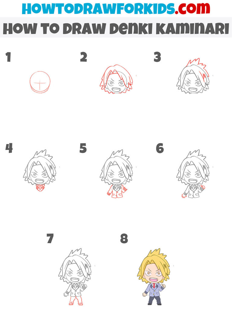 How to Draw Denki Kaminari - Easy Drawing Tutorial For Kids