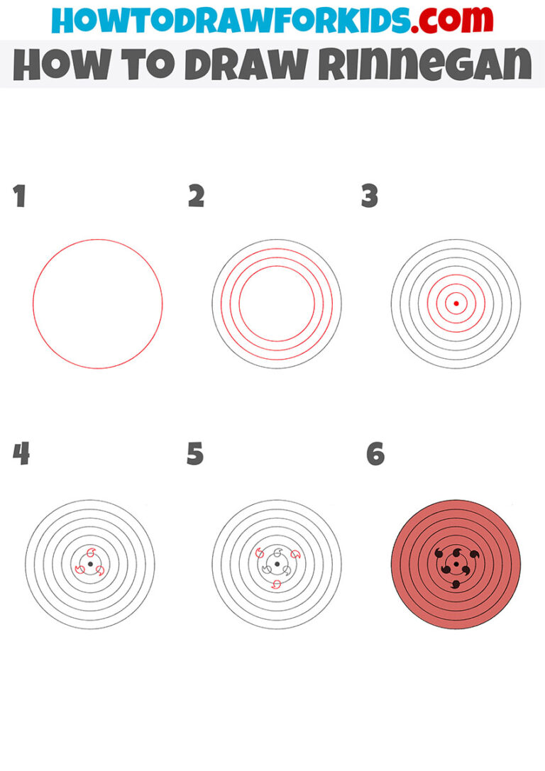 How to Draw Rinnegan - Easy Drawing Tutorial For Kids