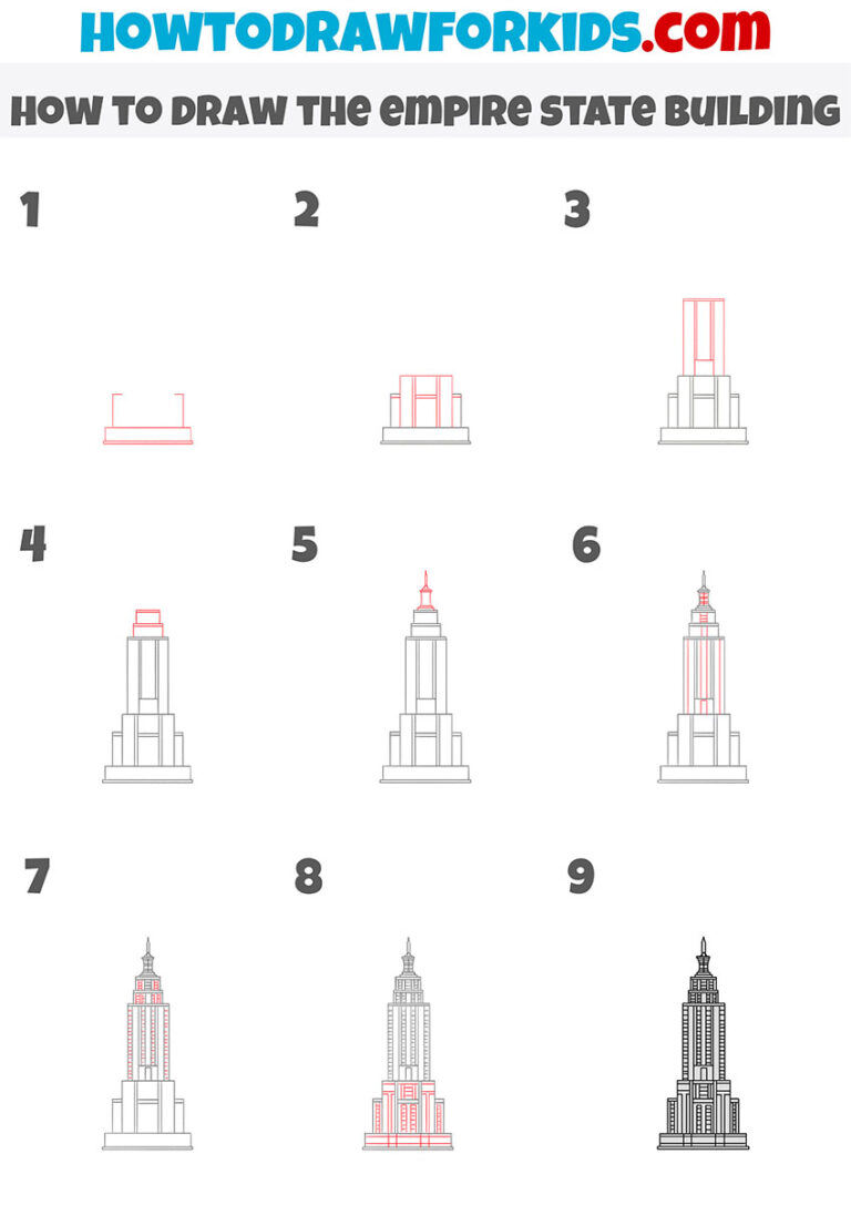 How to Draw the Empire State Building - Drawing Tutorial For Kids