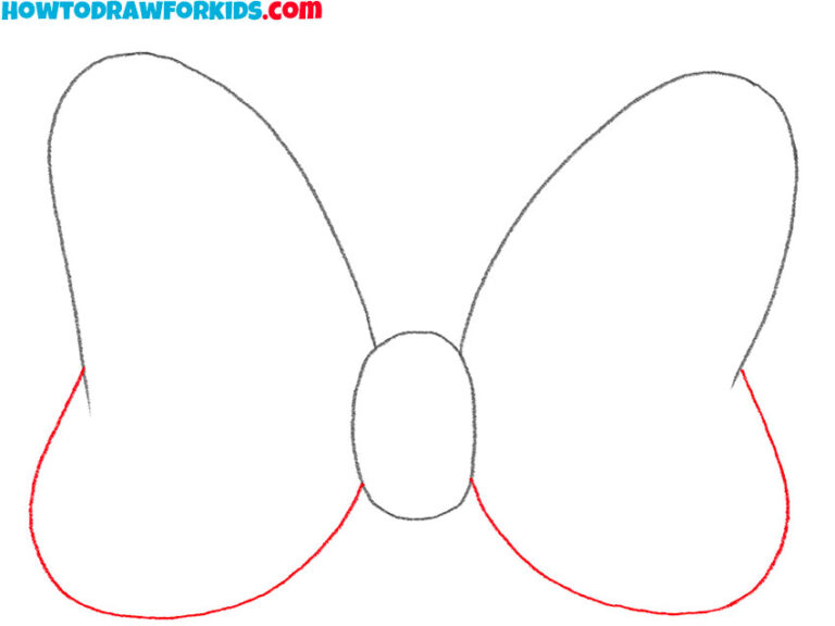 How to Draw a Minnie Mouse Bow - Easy Drawing Tutorial For Kids