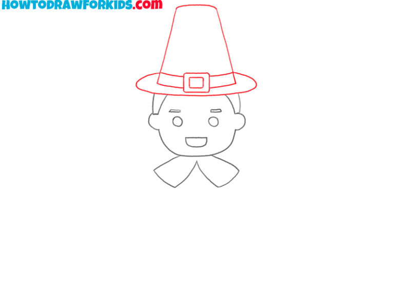 How to Draw a Pilgrim - Easy Drawing Tutorial For Kids