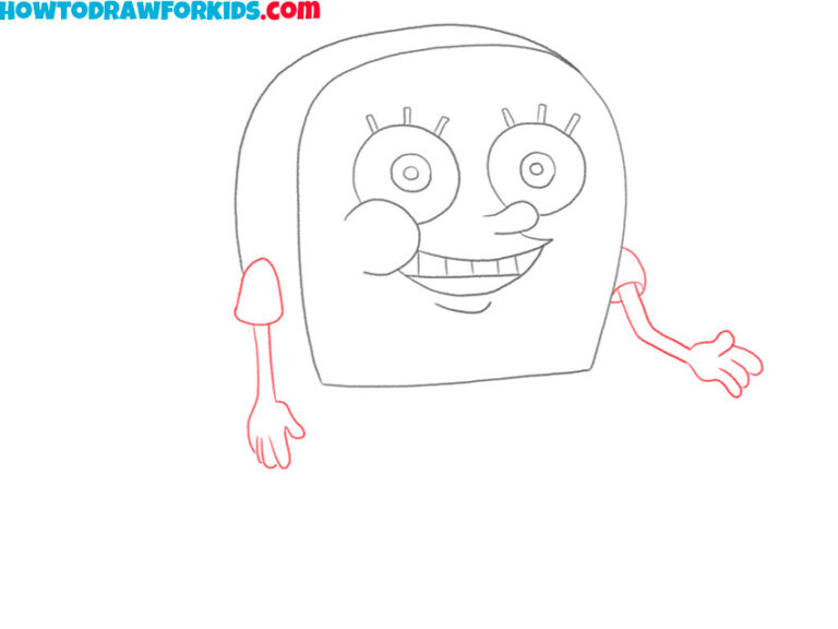 How to Draw Normal SpongeBob - Easy Drawing Tutorial For Kids