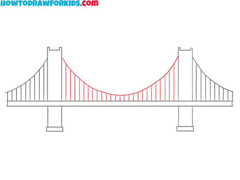 How to Draw the Golden Gate - Easy Drawing Tutorial For Kids