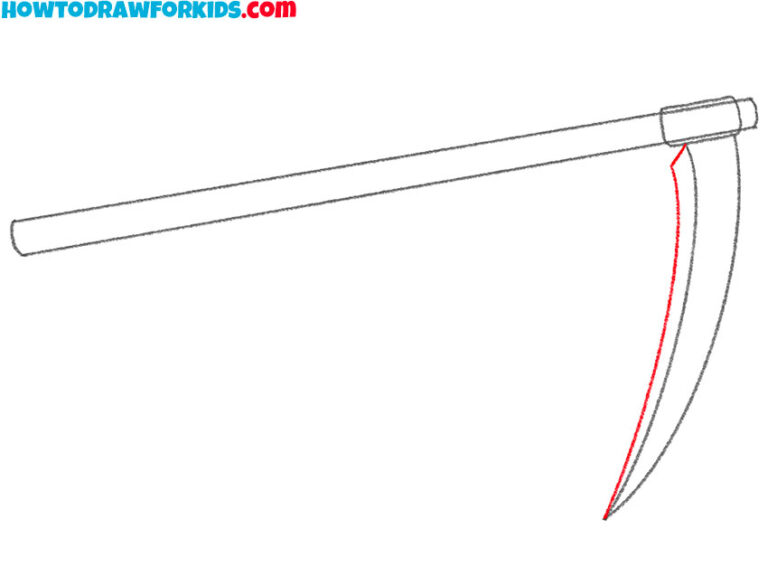 How to Draw a Scythe - Easy Drawing Tutorial For Kids