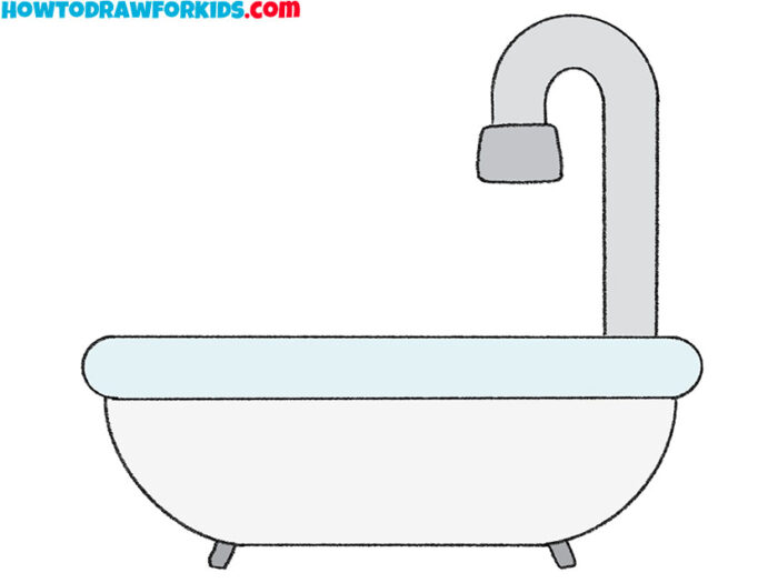 How to Draw a Bath - Easy Drawing Tutorial For Kids
