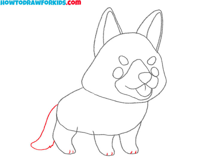 How to Draw a German Shepherd Puppy - Easy Drawing Tutorial