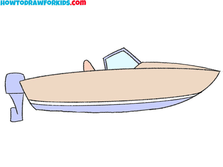 How to Draw a Speedboat - Easy Drawing Tutorial For Kids