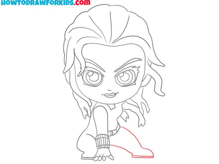 How to Draw Black Widow Step by Step - Drawing Tutorial For Kids