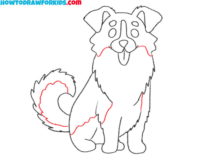 How to Draw an Australian Shepherd - Drawing Tutorial For Kids