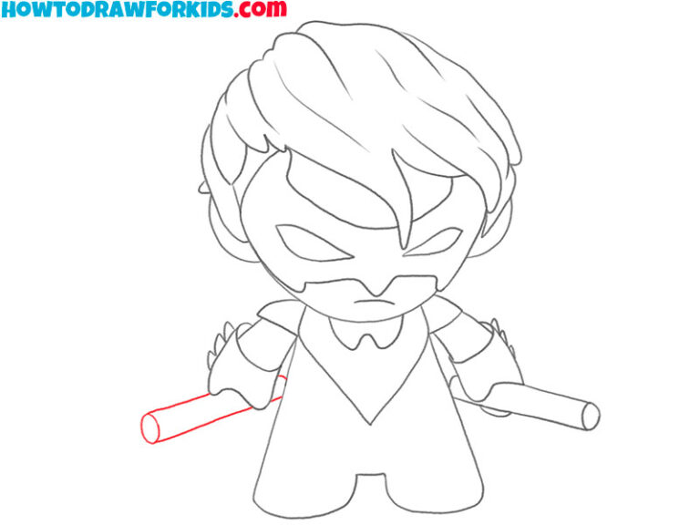 How to Draw Nightwing - Easy Drawing Tutorial For Kids