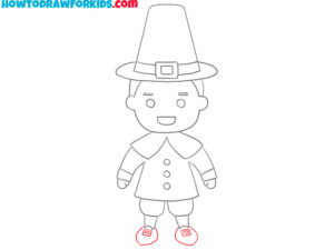 How to Draw a Pilgrim - Easy Drawing Tutorial For Kids