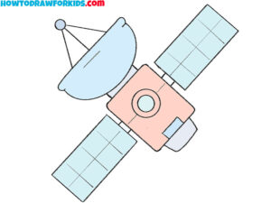How to Draw a Satellite - Easy Drawing Tutorial For Kids
